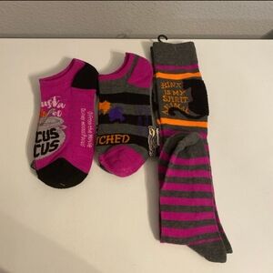 Disney | Other | Disney Hocus Pocus Socks 5 Pr Halloween Sanderson ...